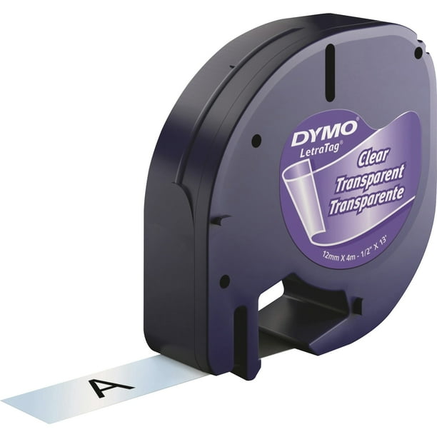 DYMO, DYM2050824, LetraTag Labelmaker 1/2" Plastic Labels, 6 per Pack ...