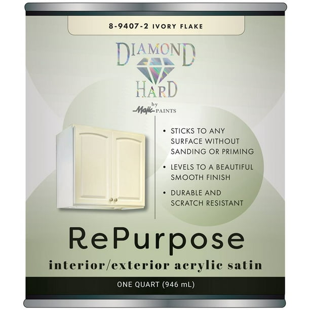 Diamond Hard RePurpose Paint, Quart, Ivory Flake - Walmart.com ...