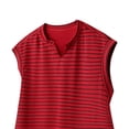 Dagugfen Tank Tops for Men Striped Notch Neck Sleeveless Loose ...