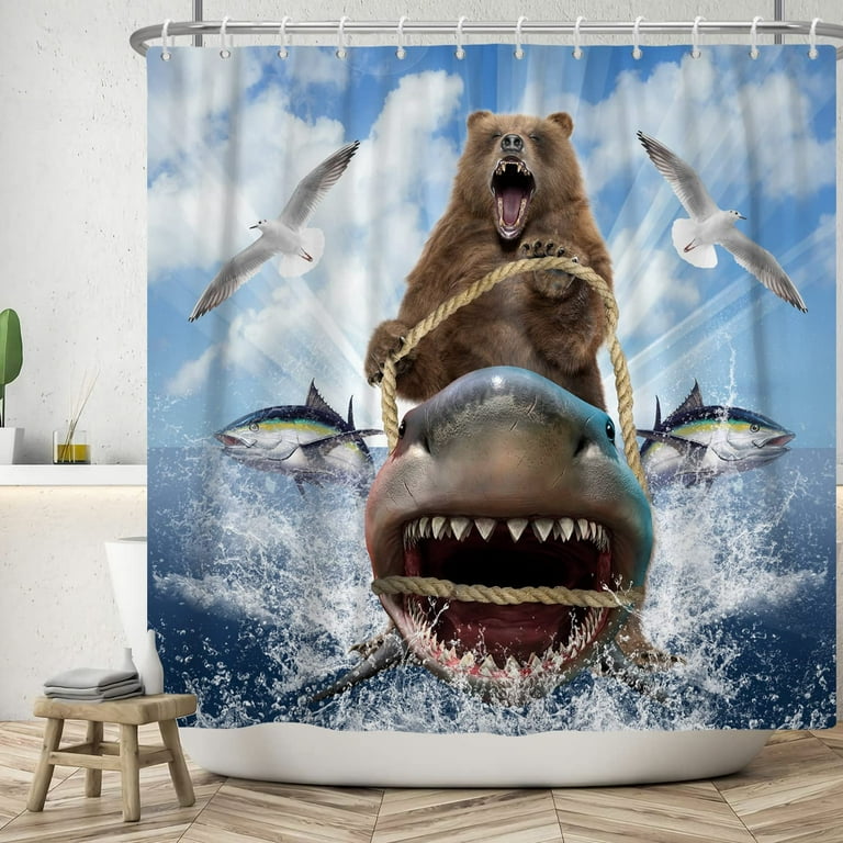 Bear Riding Shark