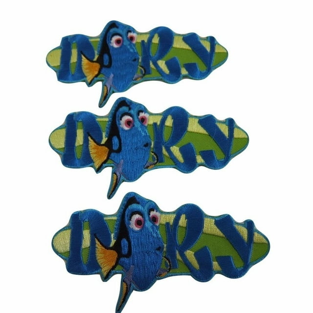 Finding Nemo Dory Name Surfboard Embroidered Patch Set of 3 Patches ...