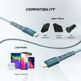 iHome 6' USB-C to Lightning Cable, Blue, 2IHLC1023L6W2 - Walmart.com