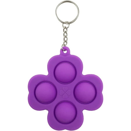 Bright Colore Lucky Clover Shape Push Bubble Sensory Fidget Toy, Leaf ...