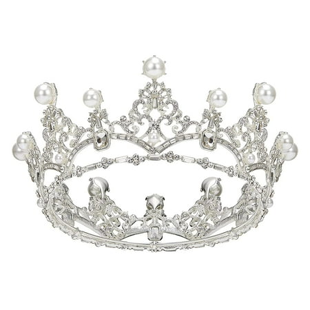 Silver Queen Crown for Women, Wedding Tiaras and Crowns, Metal Birthday Crown for Cake Topper ...