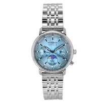 Zeppelin LZ14 Marine Moonphase Stainless Steel Ice Blue Dial Quartz ...