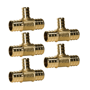 PEX Reducing Tee 3/4" x 1/2" x 3/4" 5-Pack - Walmart.com