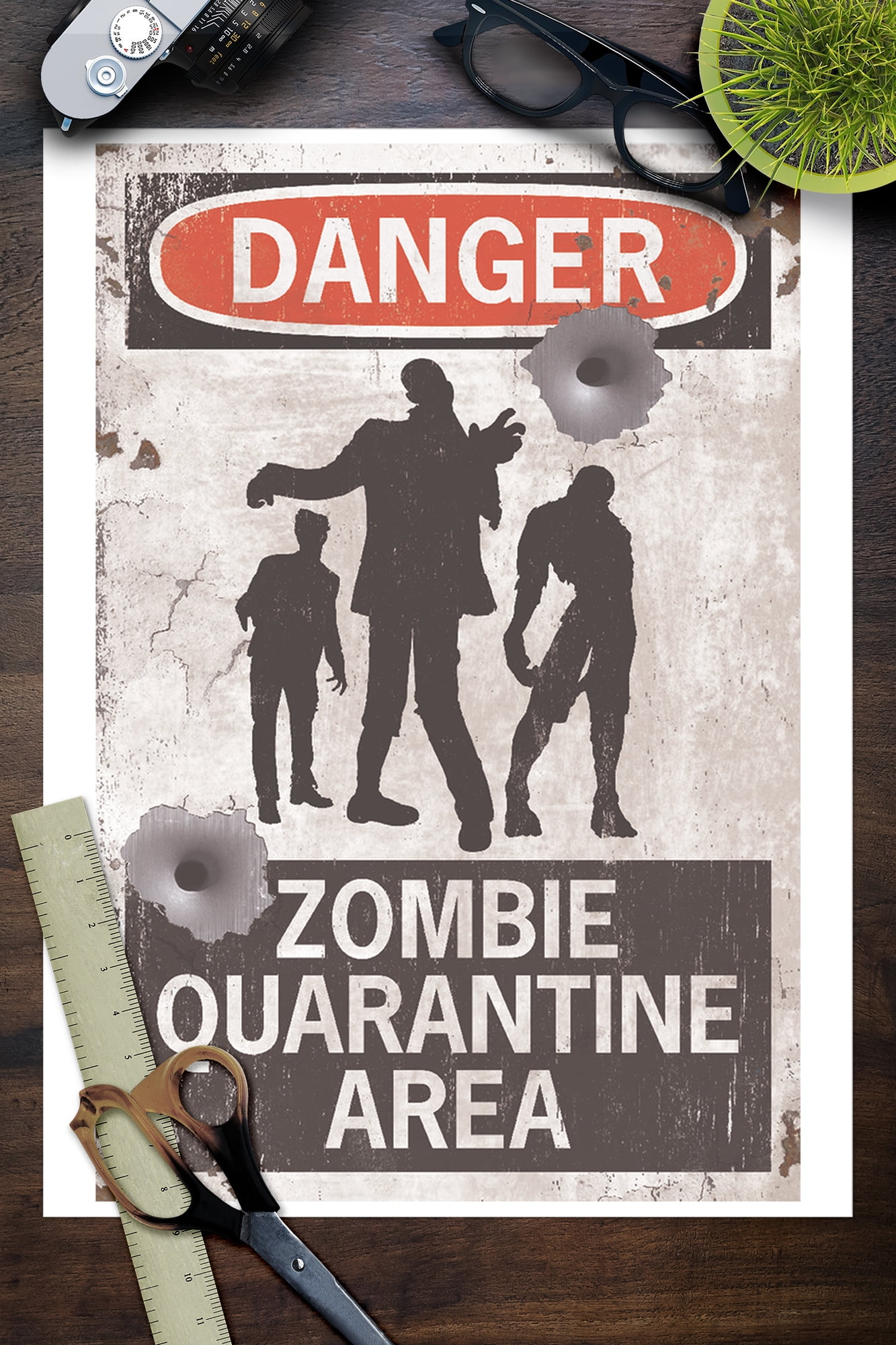 Zombie Quarantine Sign