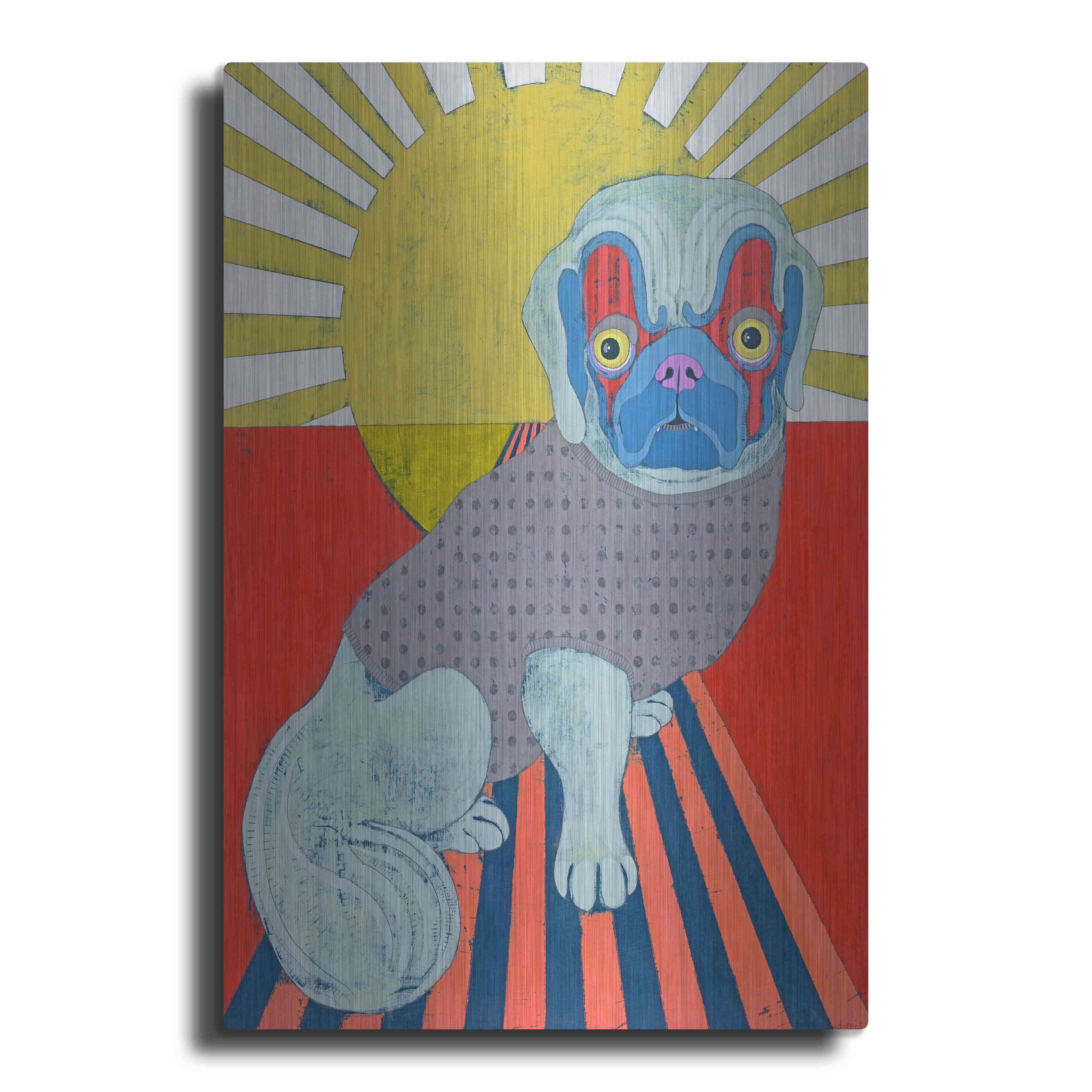 Luxe Metal Art 'Pekingese' by Lizzy Davis, Metal Wall Art, 12"x16 ...