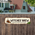 2D Flat, 1pc Witches' Brew Metal Wall Sign - Vintage Witch's Kitchen ...