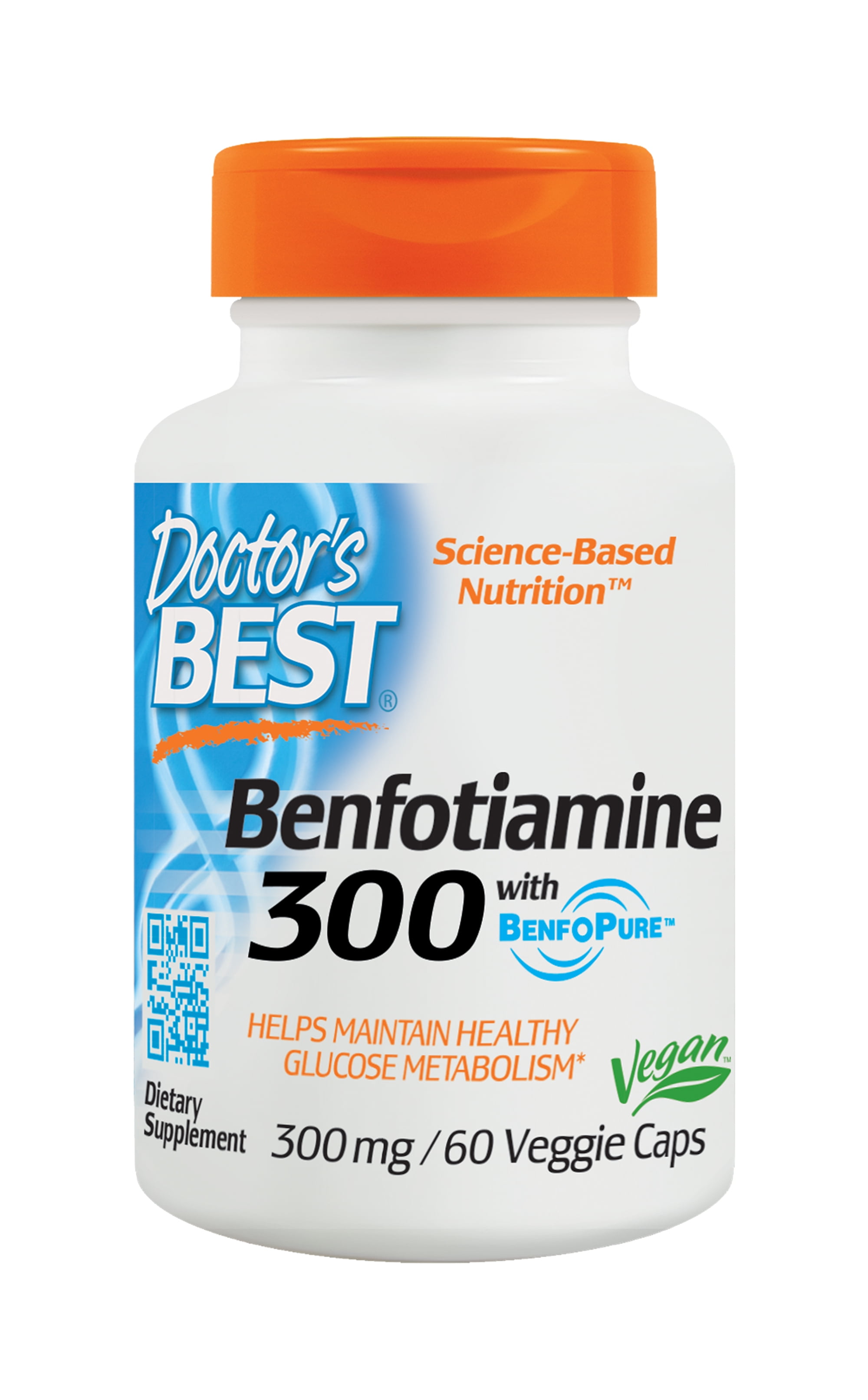 Doctor's Best Benfotiamine 300 Mg 60 Vegetarian Capsule-2 Packs - Walmart.com - Walmart.com
