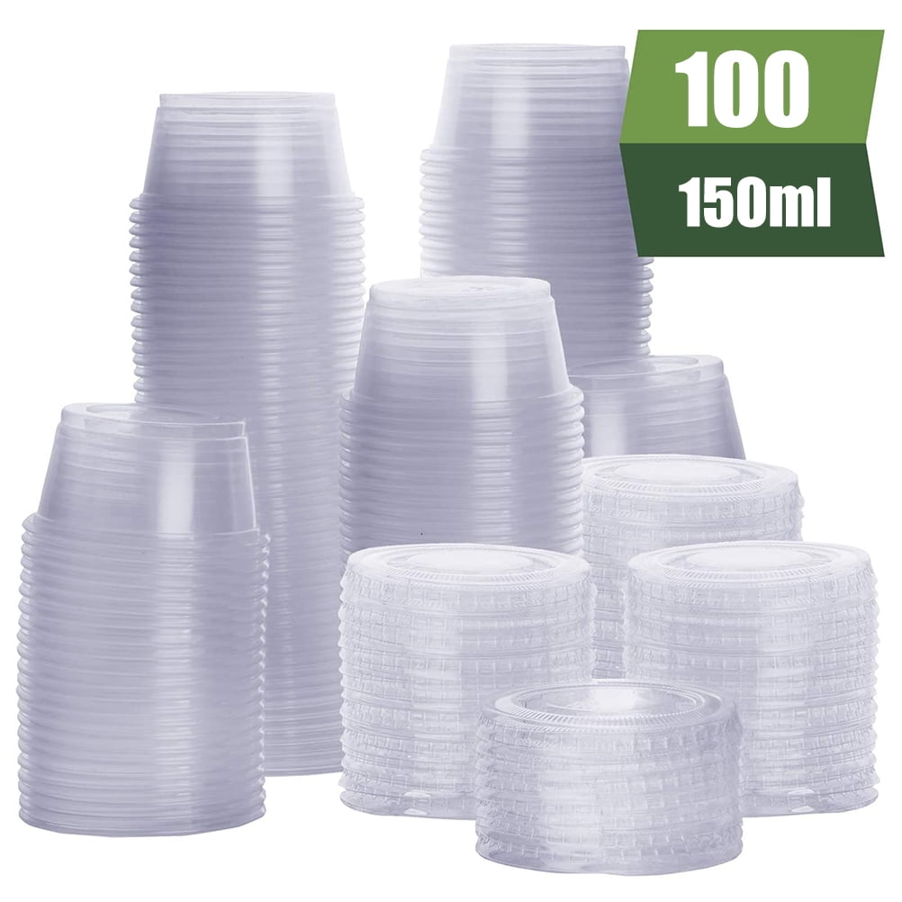 100 vasos desechables para chupitos de gelatina, vasos de plástico para ...
