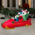 Airblown Inflatables Animated Penguin with Snowman on Bobsled - Walmart.com