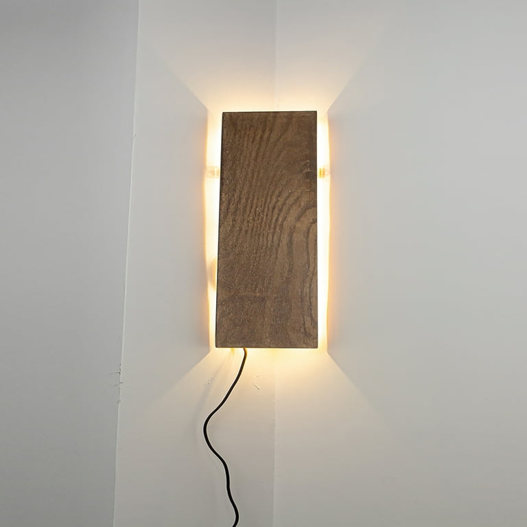 Corner Wall Lamp Sconce Plug In Light FSLiving Battery Operated Wall