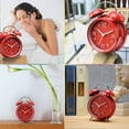 Peakeep 4 inches Twin Bell Alarm Clock with Stereoscopic Dial ...