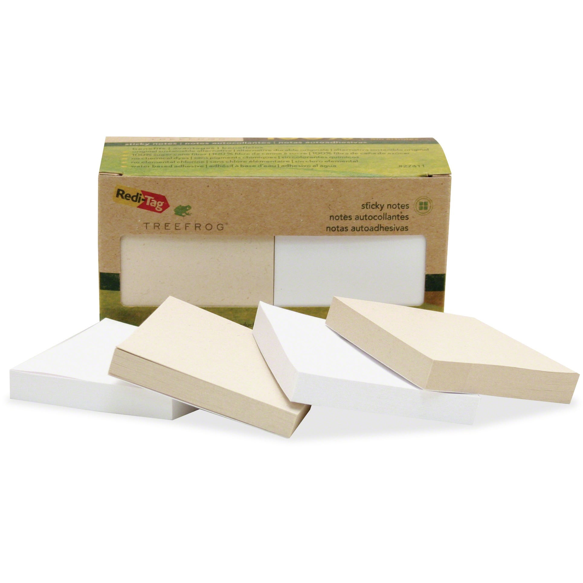 Redi-Tag, RTG27411, TreeFrog Standard Sticky Notes, 100 / Each, Classic ...
