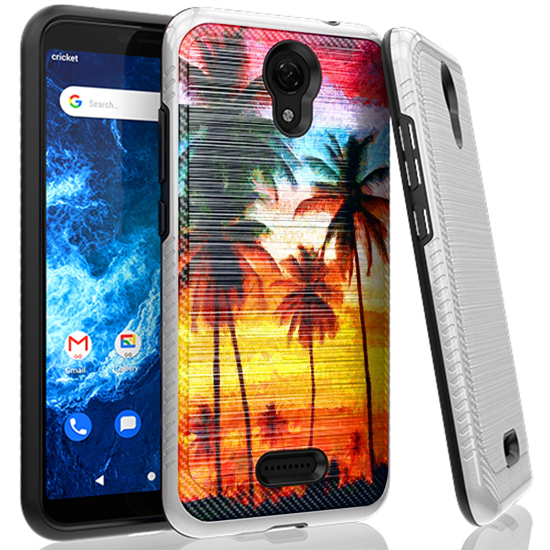 DALUX Silver Combat Phone Case Compatible with AT&T Fusion Z (V340U ...