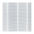 Contemporary Style Four Panel Folding Screen, White - Walmart.com