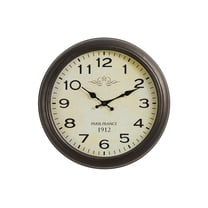 Monarch, Clocks, 20" Round, Antique Brown Wall Clock - Walmart.com
