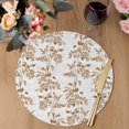 Brown Fruit Round Placemats Set of 2, Braided Polypropylene Place Mats ...