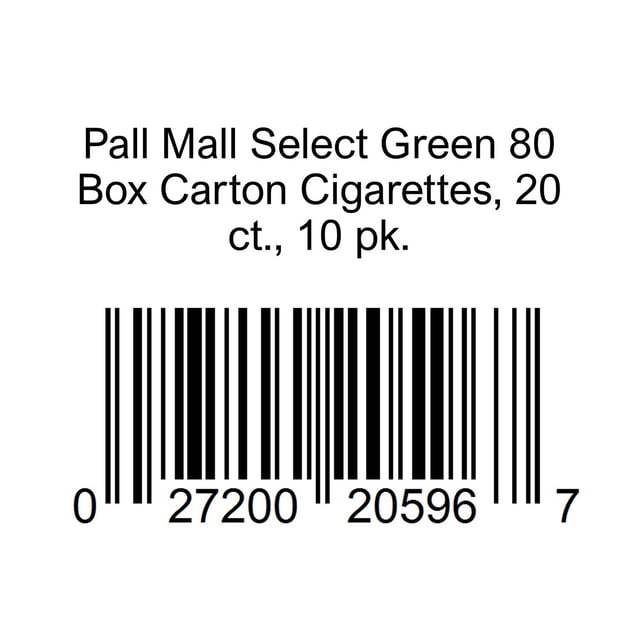 Pall Mall Select Green 80 Box Carton Cigarettes, 20 ct., 10 pk ...