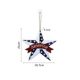 4th of July Patriotic Hanging Sign, Star-shaped Wooden Door Sign ...