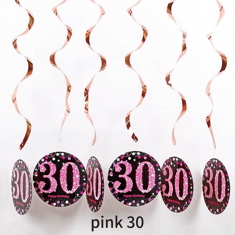 6PCS PVC 18 21 30 40 50 60 70 años Diseño de fondo | Walmart en línea