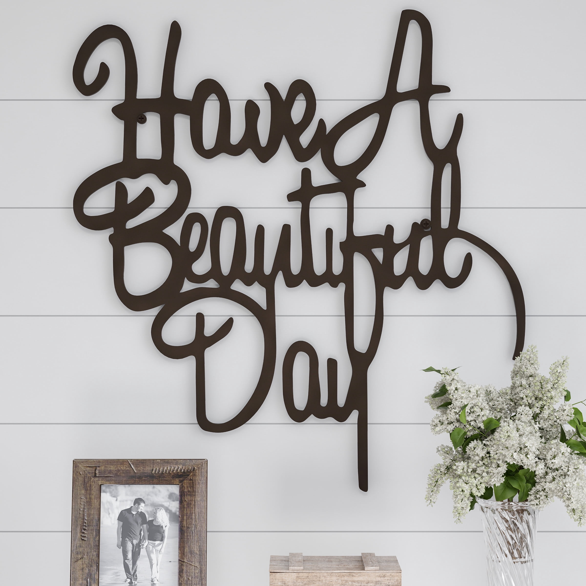 Metal Cutout Have A Beautiful Day Decorative Wall Sign 3D Word Art Home Metal Cutout Have A Beautiful Day Decorative Wall Sign 3D Word Art Home