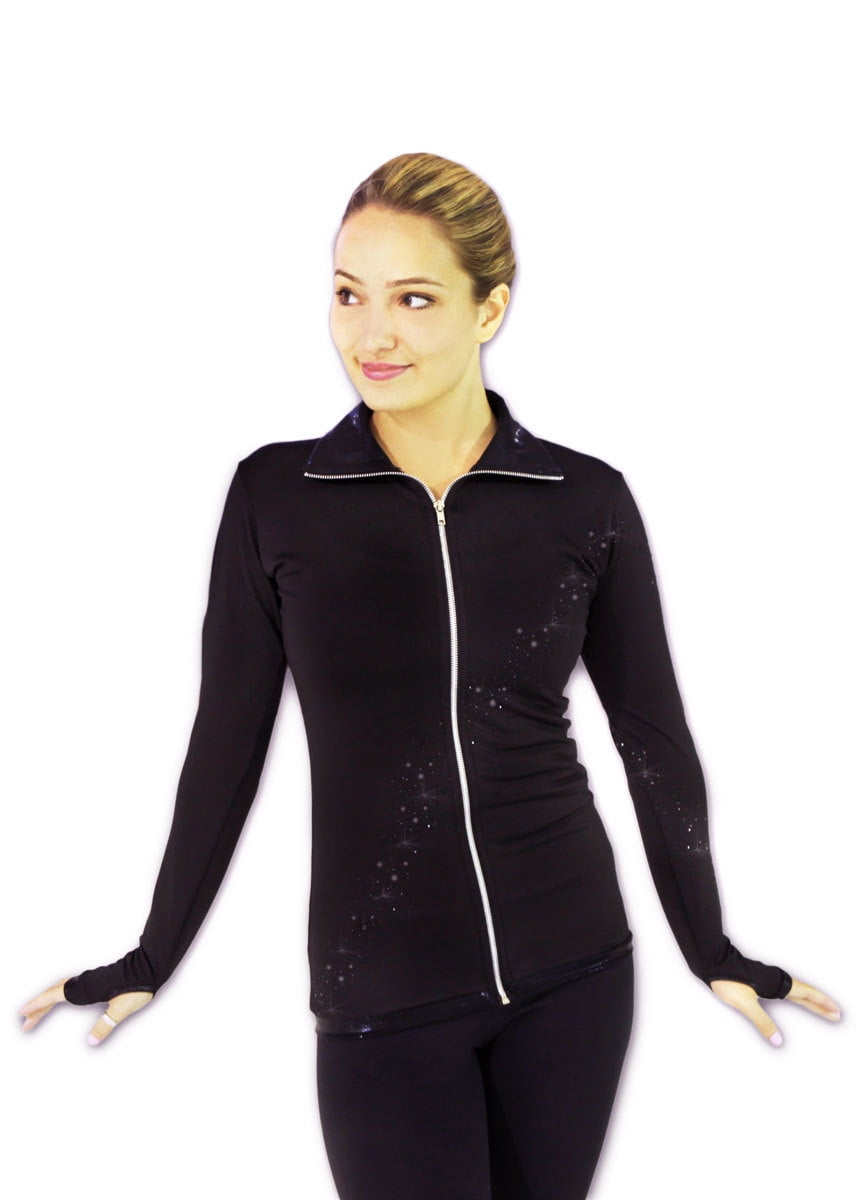 Kami-So Figure Skating Jacket - Crystal Spiral Black - Walmart.com