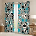 Manfei Star Circle Kitchen Curtains, Retro Geometric Black Out Curtains ...