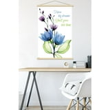Transparent Flowers - Dreams Wall Poster with Wooden Magnetic Frame, 22 ...