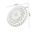 LuxenHome White Wood Flower Round Wall Decor - Walmart.com