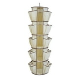 Smart Design 5-Tier Hanging Carousel Organizer with 40 Pockets and ...