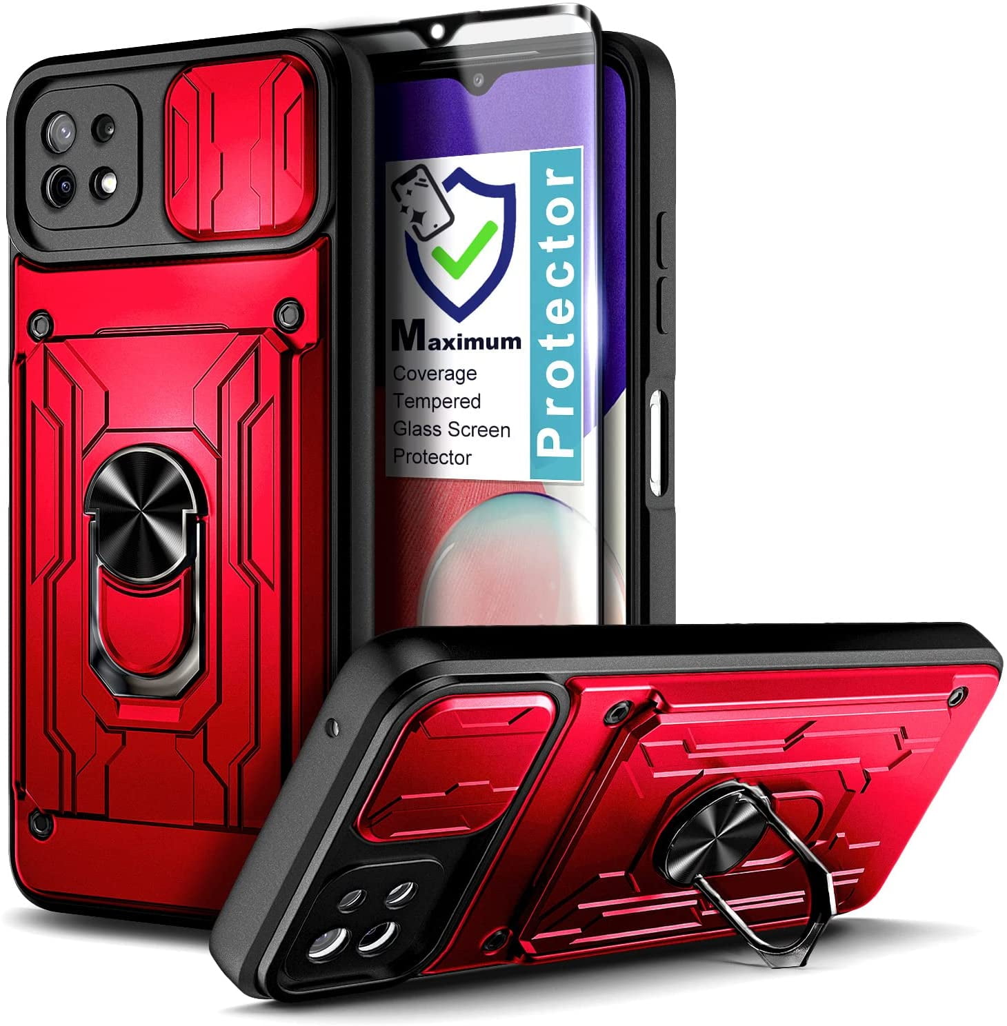 Boost Mobile Celero 5G Phone Case with Tempered Glass Screen Protector ...
