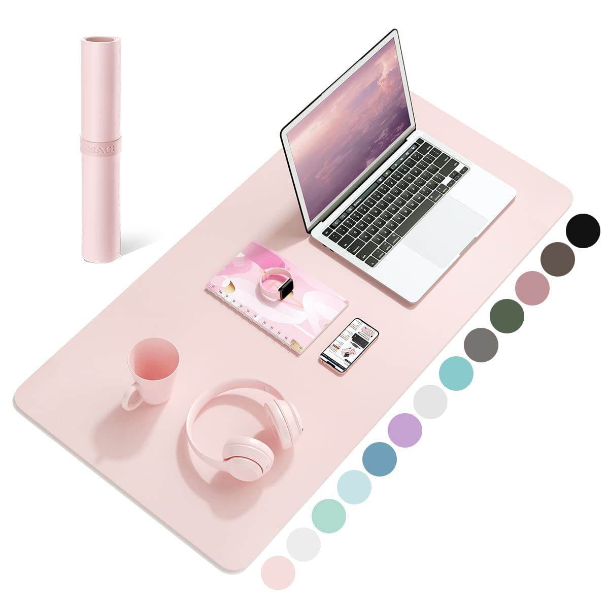 FOAUUH Non-Slip Desk Pad,Mouse Pad,Waterproof PVC Leather Desk Table ...