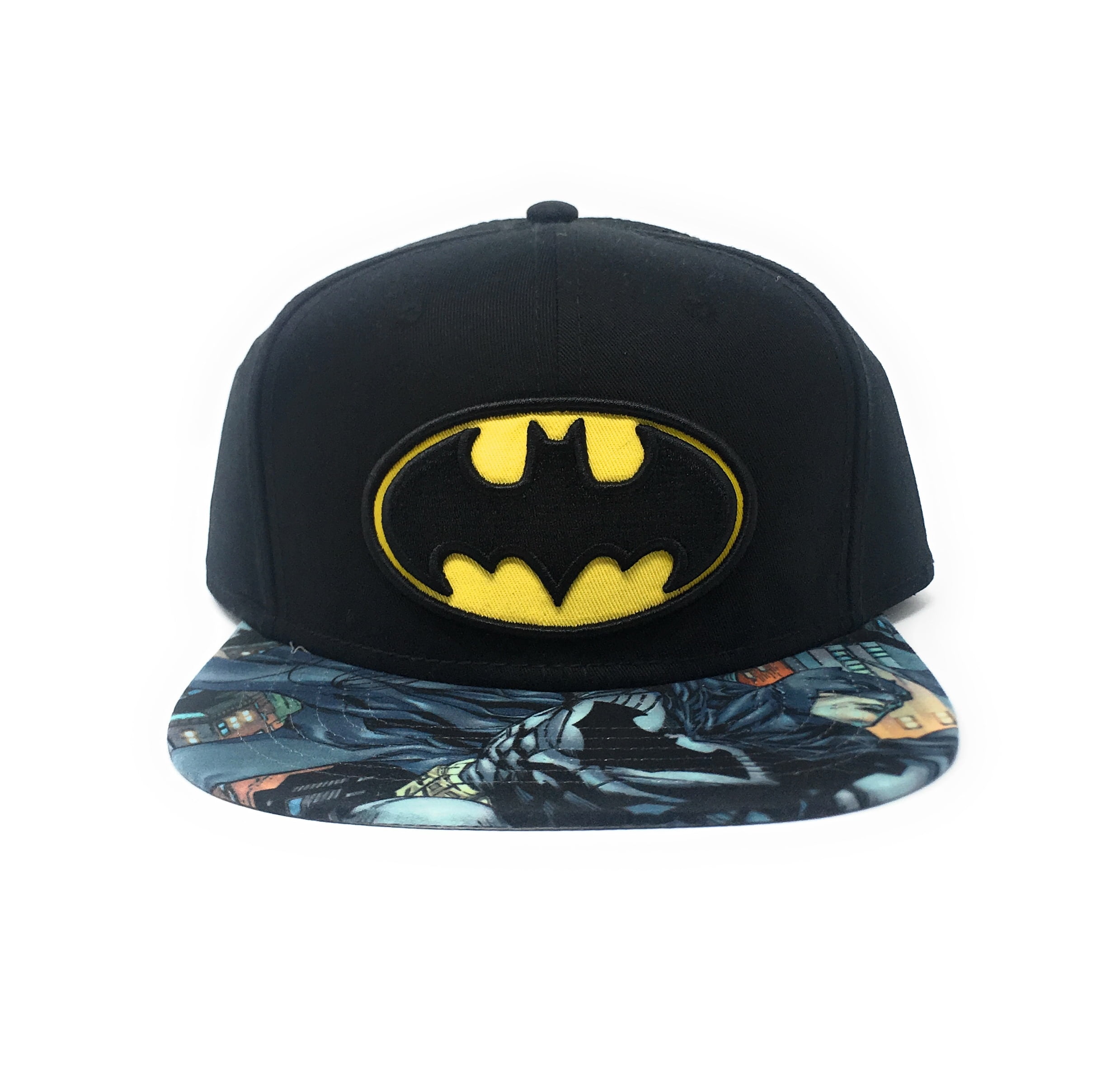 Bioworld Licensed Batman Carbon Fiber Black/Yellow Snapback Hat ...