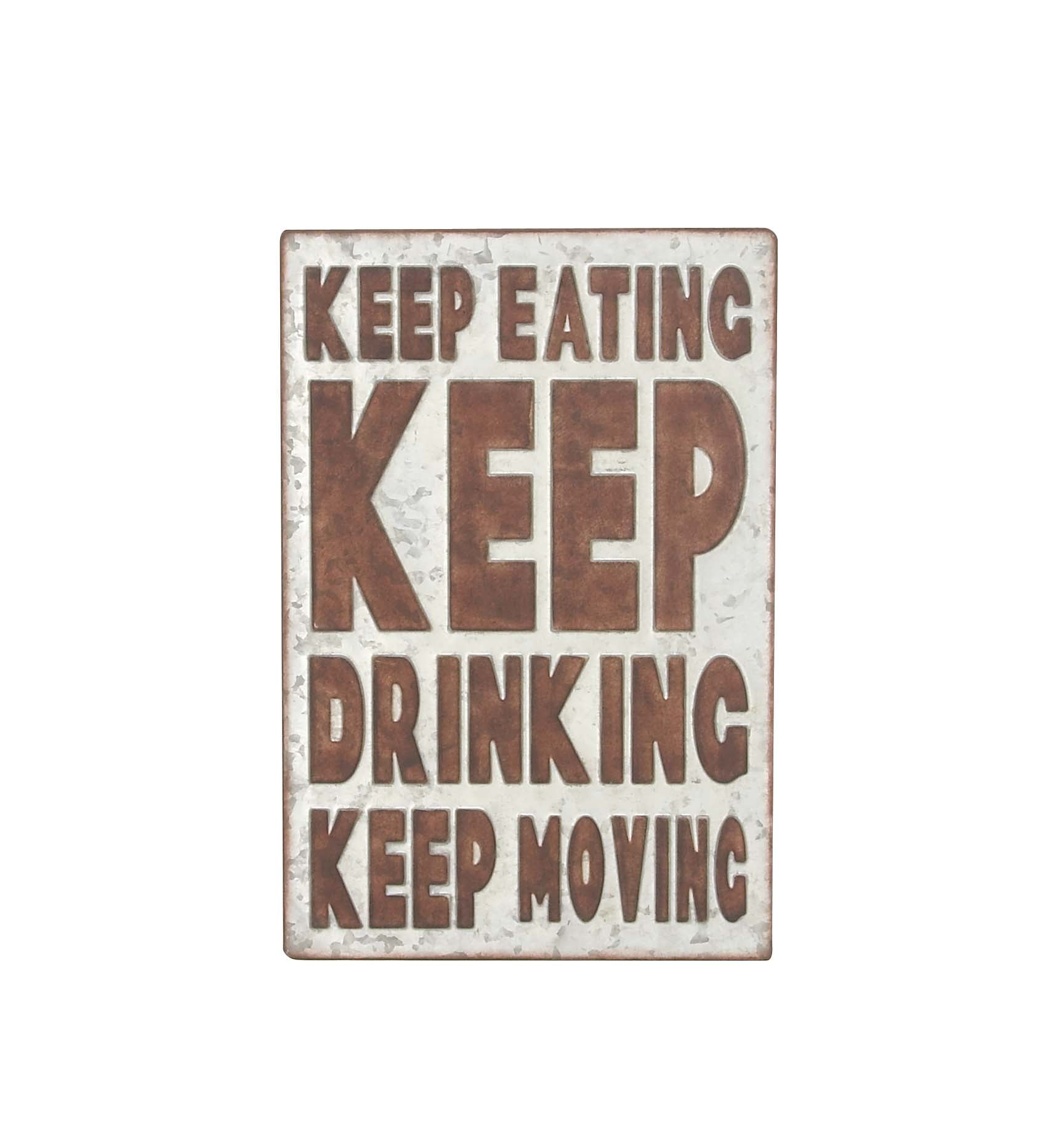 DecMode Indoor Brown Iron Inspirational Sign Wall Decor, Set of 1 ...