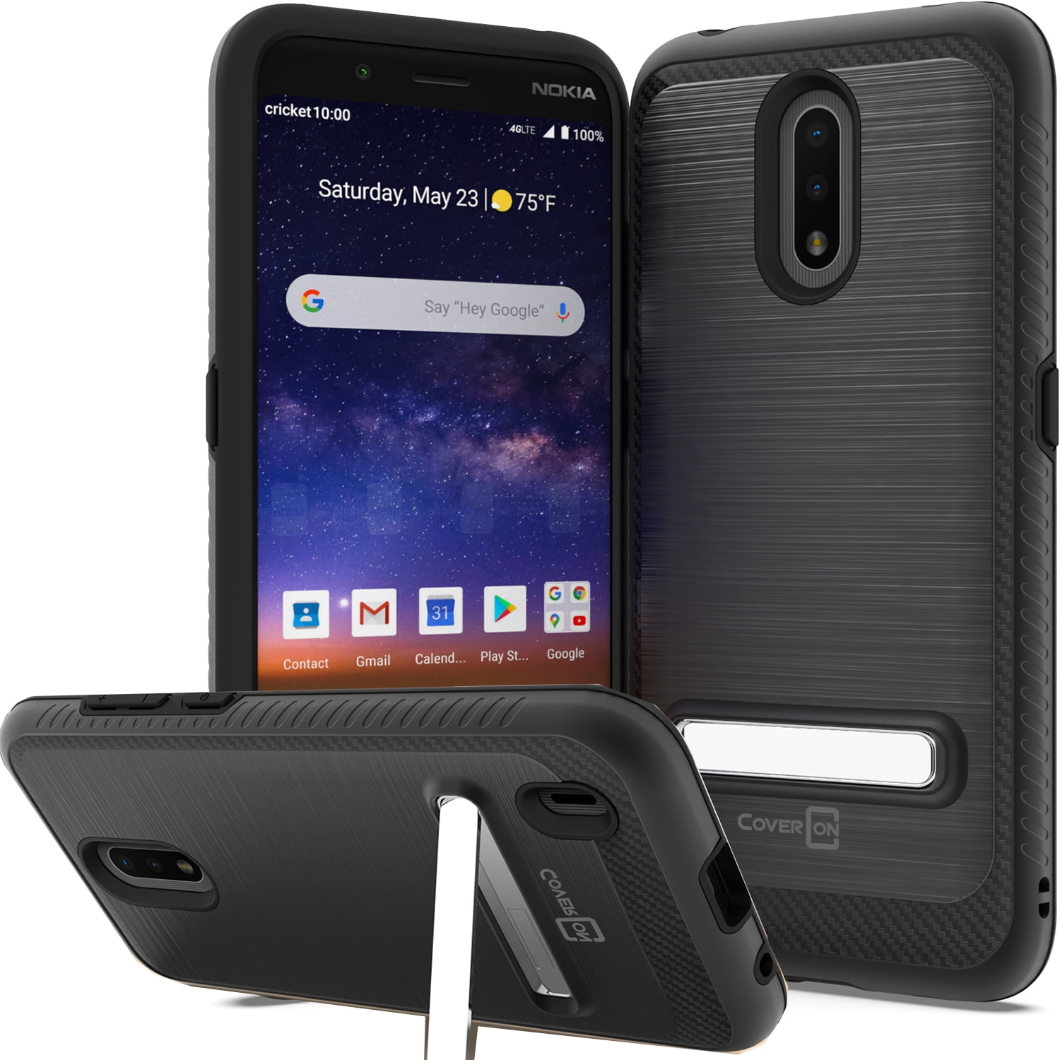 CoverON Nokia C2 Tava / C2 Tennen Phone Case, Slim Metal Kickstand ...
