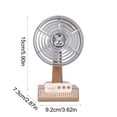 Cream Bear Desktop Fan, Rechargeable Small Desk Fan, Three-Speed Wind ...