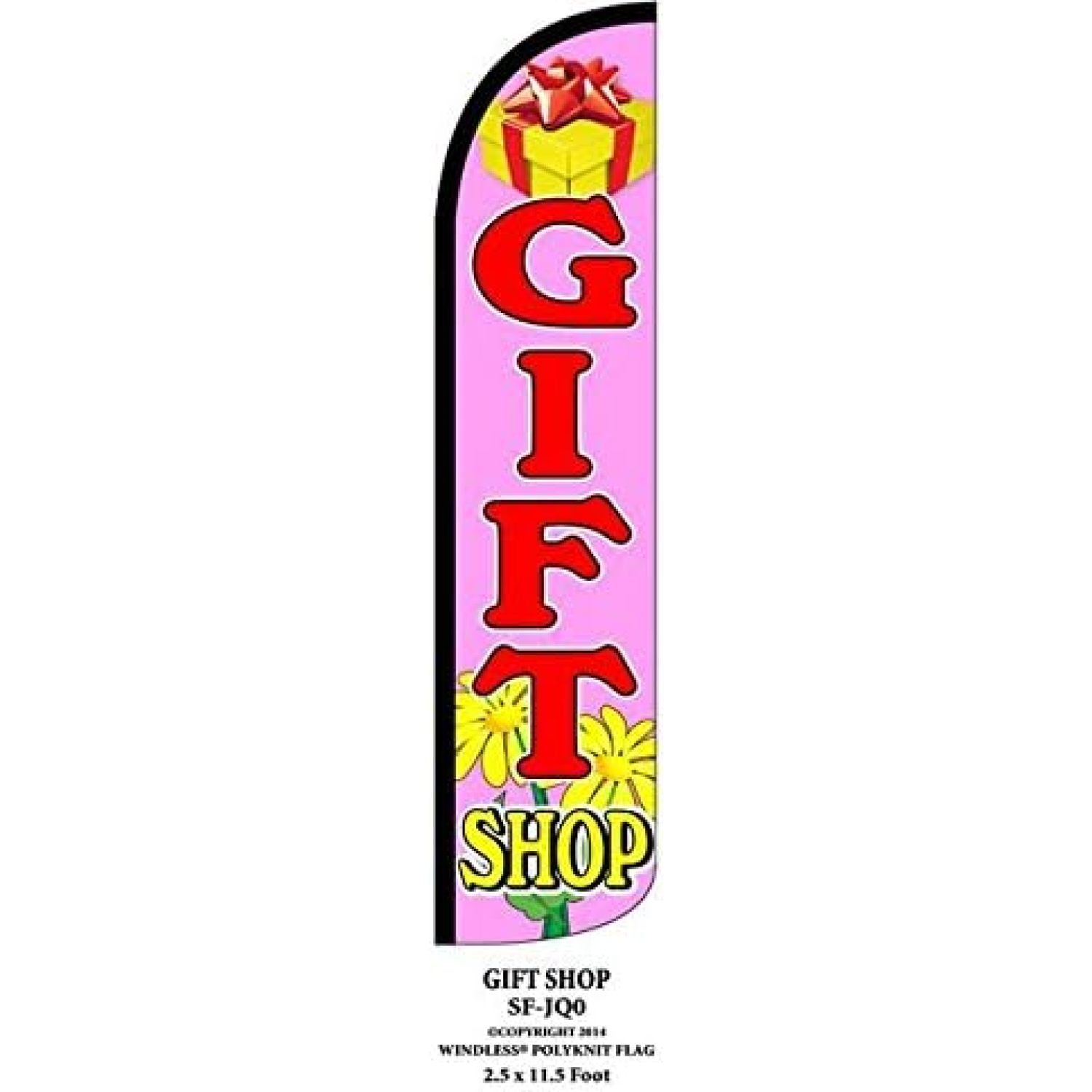 Gift Shop Windless Swooper Feather Banner Flag Sign - Walmart.com