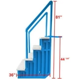 "Aqua Select Anti-Slip Pool Steps for Swimming Deck with Safety Ladder ...