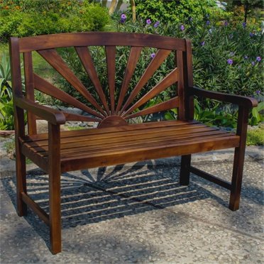 Outdoor 4-foot Wood Marley Bench - Walmart.com