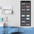 16 Pocket Index Card Holder Wall Hanging Organizer, Clear PVC ...
