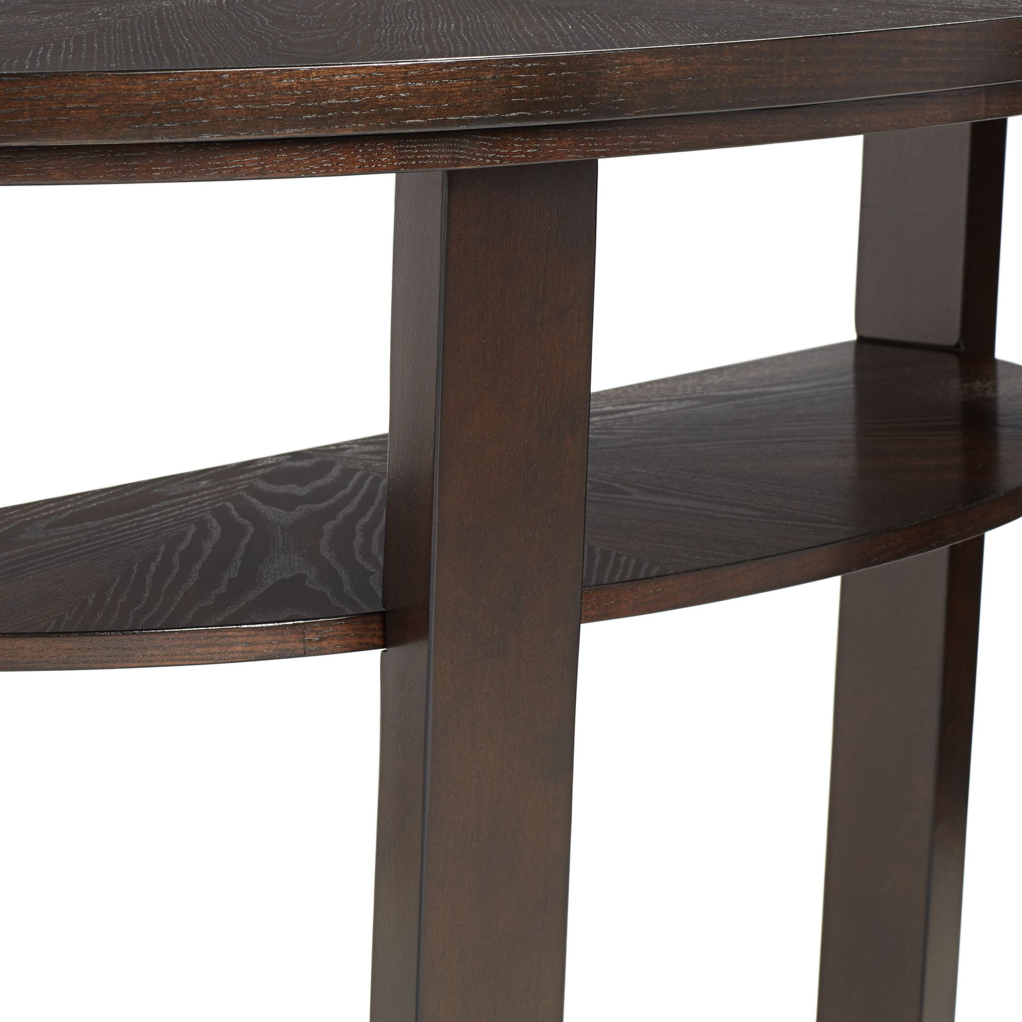 Elm Lane Conrad Modern Rich Wood Console Table 47 1 2 x 18 with Shelf Dark Brown Crisscross Leg for Living Room Bedroom Bedside Entryway Home Office