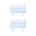 2PCS White Plastic Decorative Garden Picket Fence Edging, Weatherproof ...