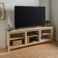 Woven Paths Open Storage TV Stand for TVs up to 80", White Oak ...