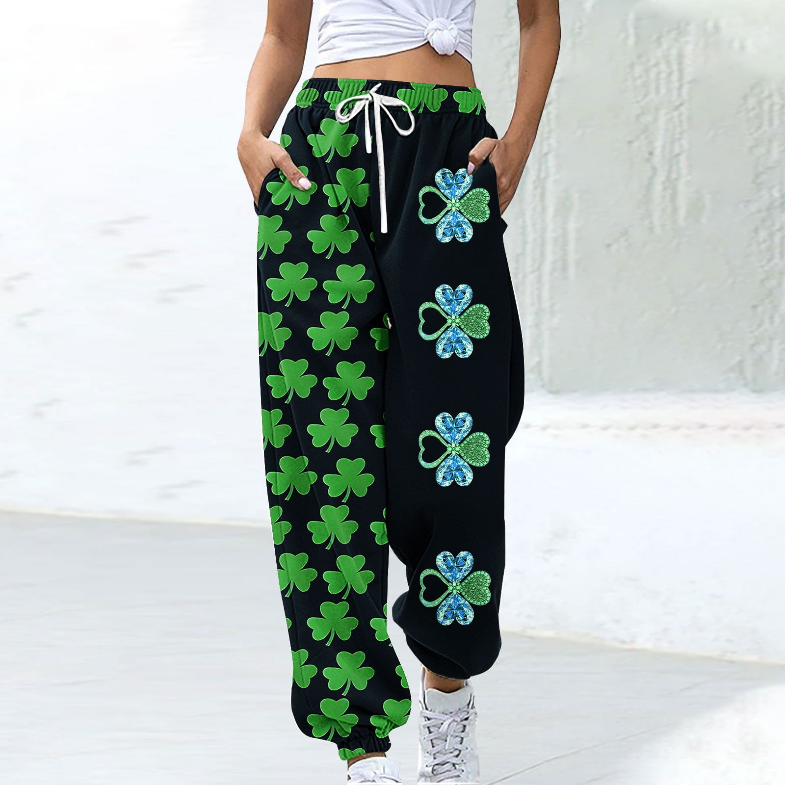 Click here for Aqestyerly Women St. Patricks Day Drawstring Pants... prices