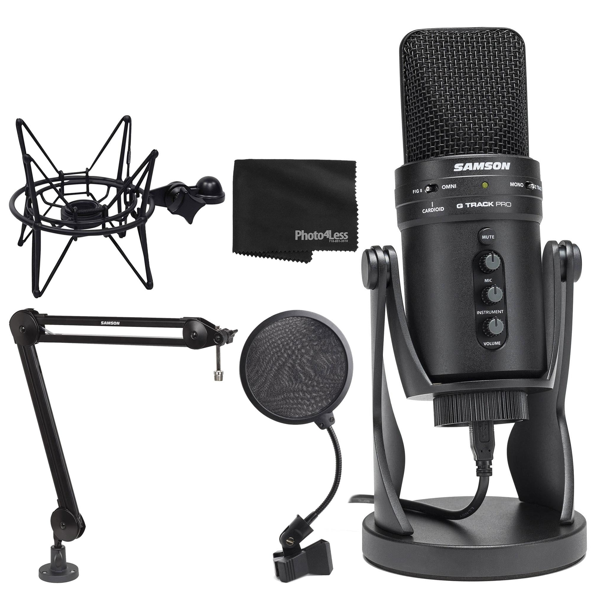Samson G-Track Pro USB 24-bit Studio Condenser Mic with Audio Interface ...