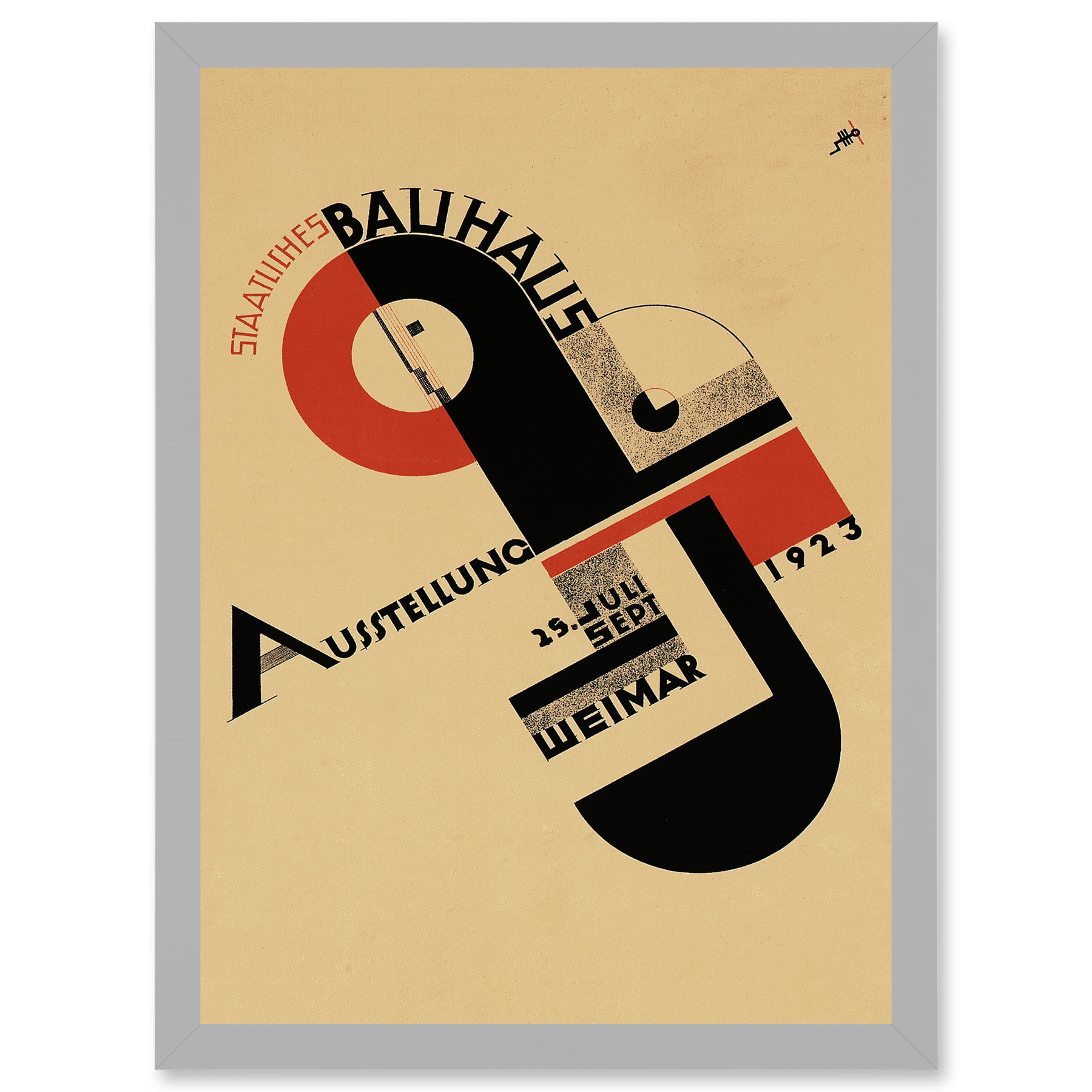Exhibition Bauhaus Weimar Icon Germany Vintage Retro Advert Poster ...