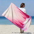 1Pc, dreamy pink forest style oversized soft beach towel, beautiful ...