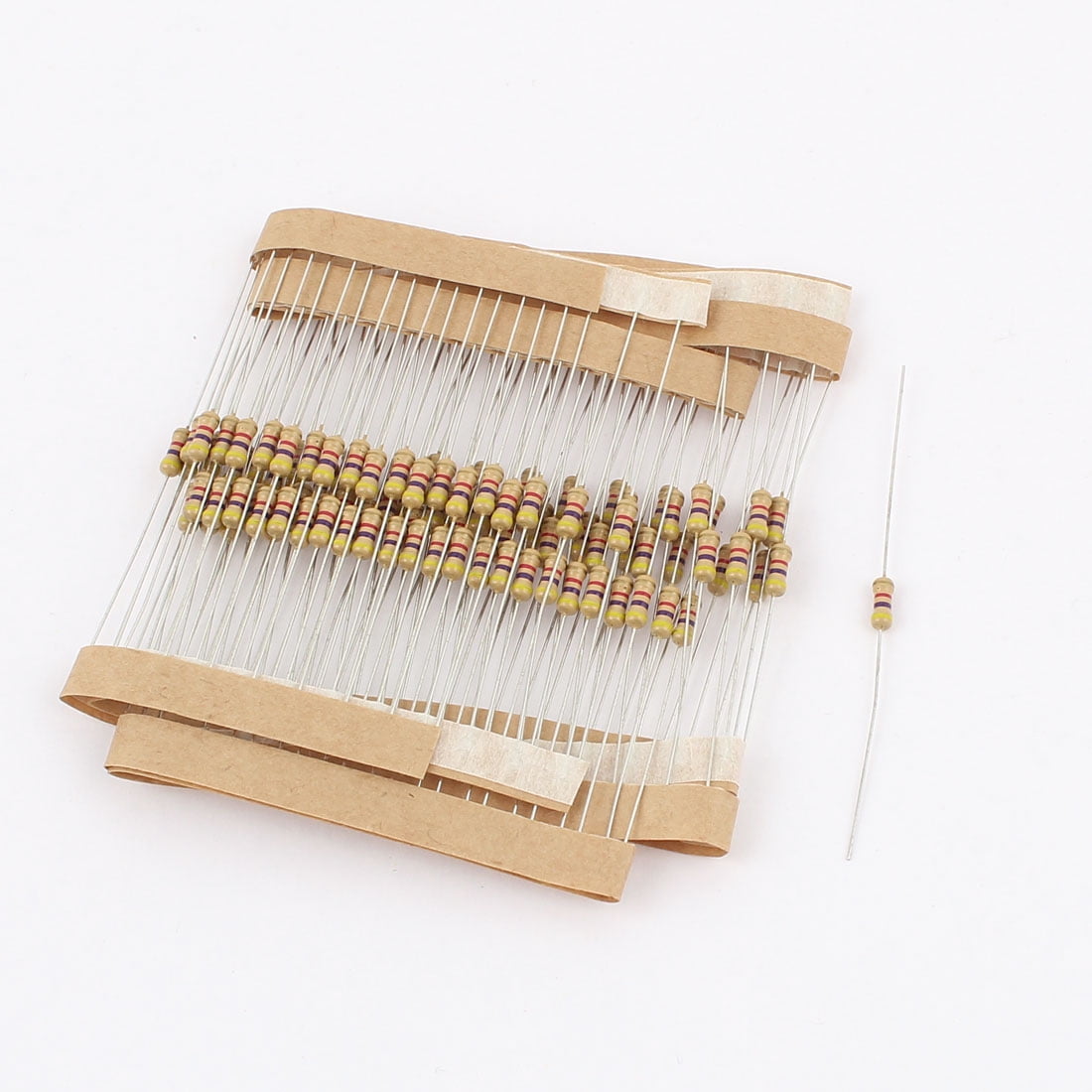 100pcs 1/4W 4700 Ohm 5% Electric Component 4 Bands Carbon Film Resistor ...